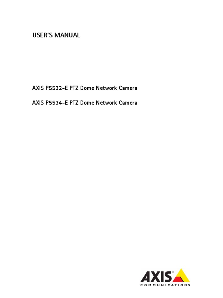 Axis P5532 E | PDF | Exposure (Photography) | Streaming Media