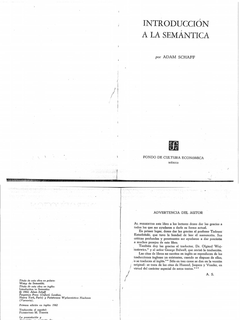 Introduccion A La Semantica | PDF