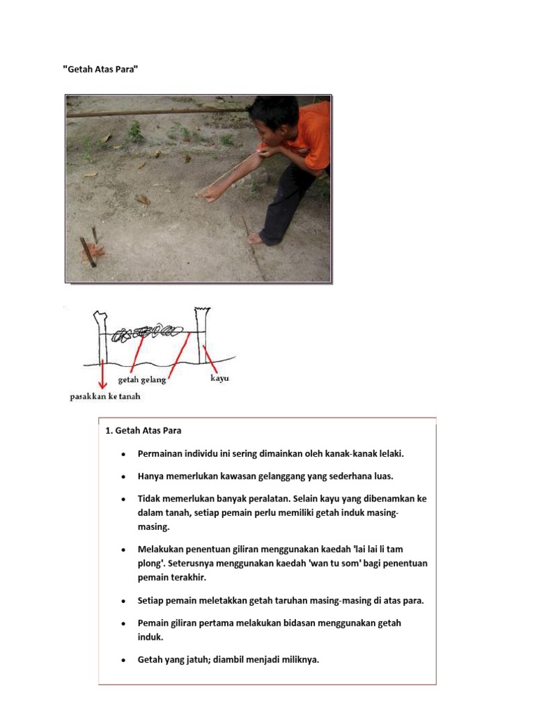 Permainan Tradisi Getah Atas Para | PDF