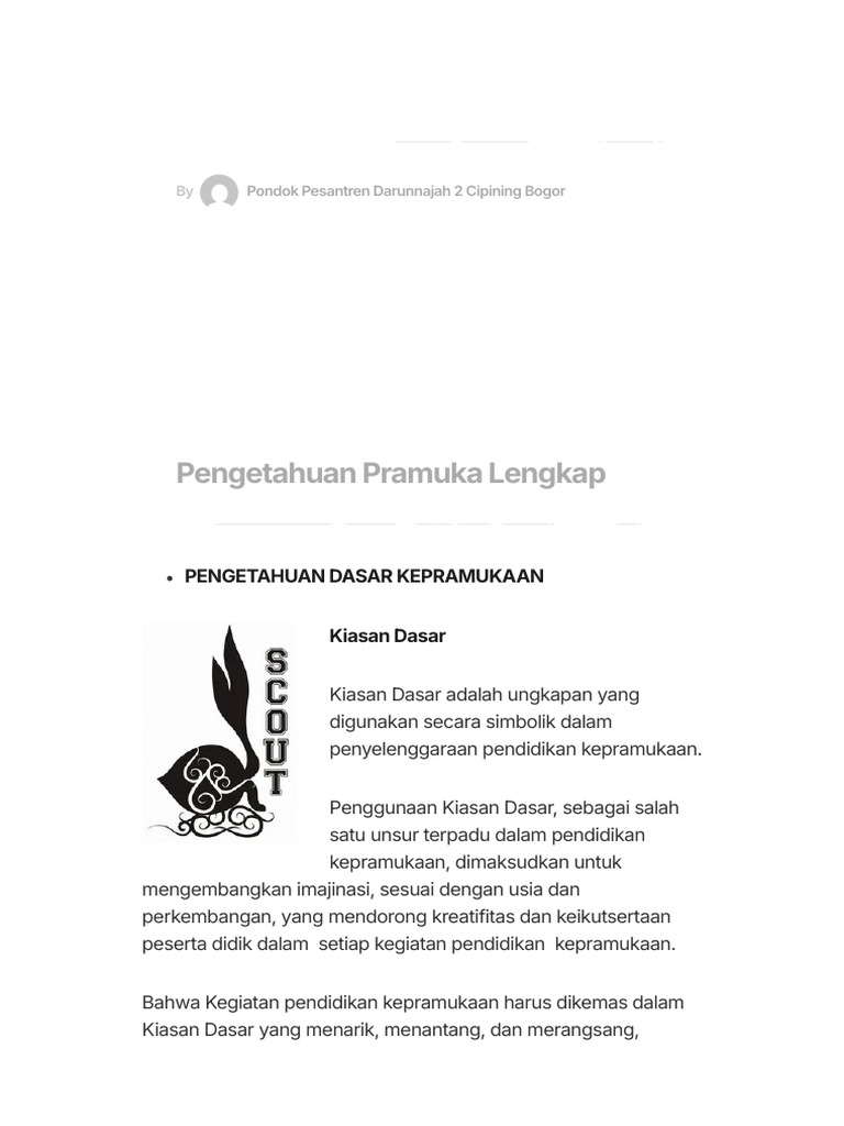 Pengetahuan Pramuka Lengkap_ Materi, Sandi, Tali Temali, Dan Sejarah ...