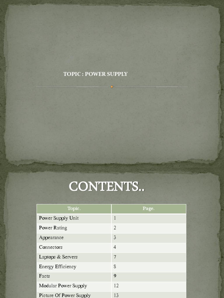 Power Supply | PDF | Office Equipment | Digital Electronics