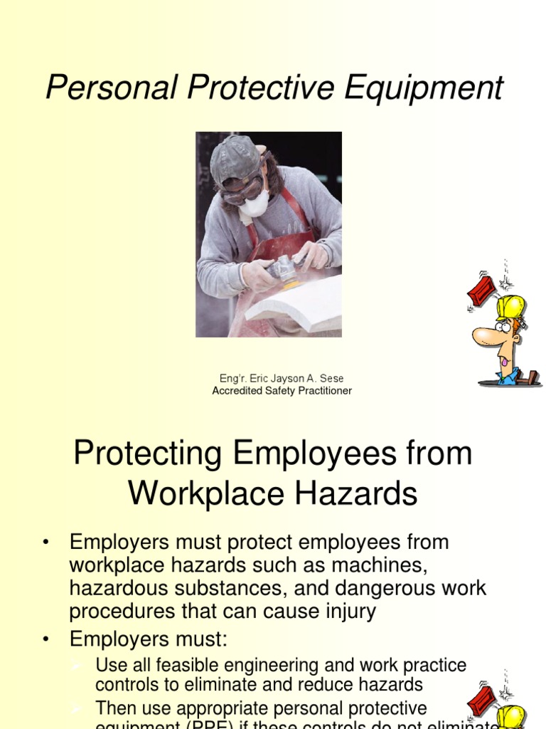 Ppe Presentation Pdf Personal Protective Equipment Chemistry
