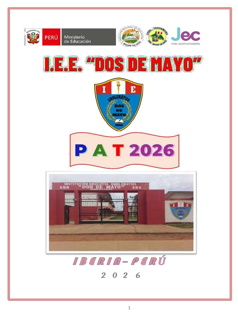 Pat 2026 - i.e. Dos de Mayo | PDF | Escuelas | Institución