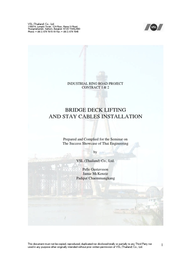 Seminar Document - EIT - IRR Cable-Stayed Bridge - 13 October 2007 ...