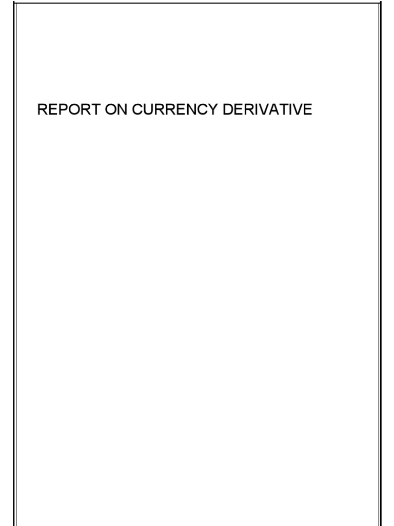 Final Project On Anand Rathi | PDF | Futures Contract | Derivative (Finance)