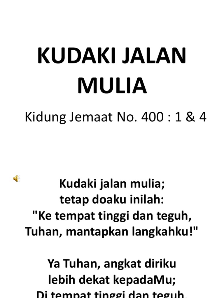 KJ 400 Kudaki Jalan Mulia | PDF