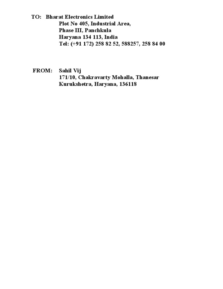 BEL Address | PDF