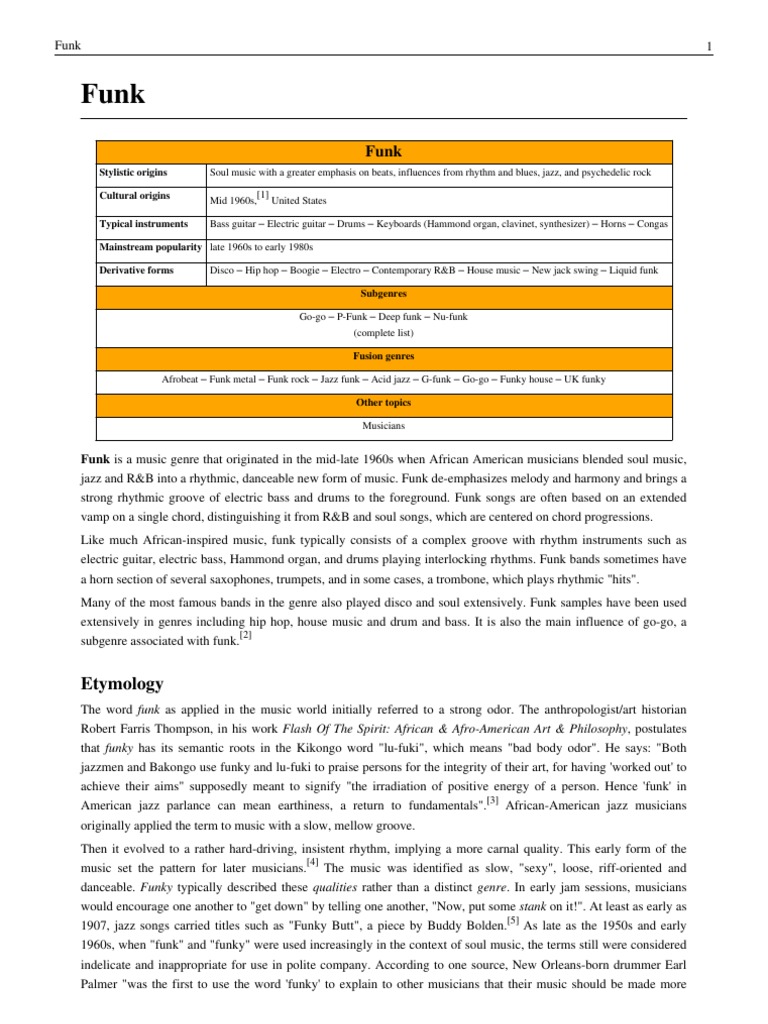 Funk | PDF | Funk | Music