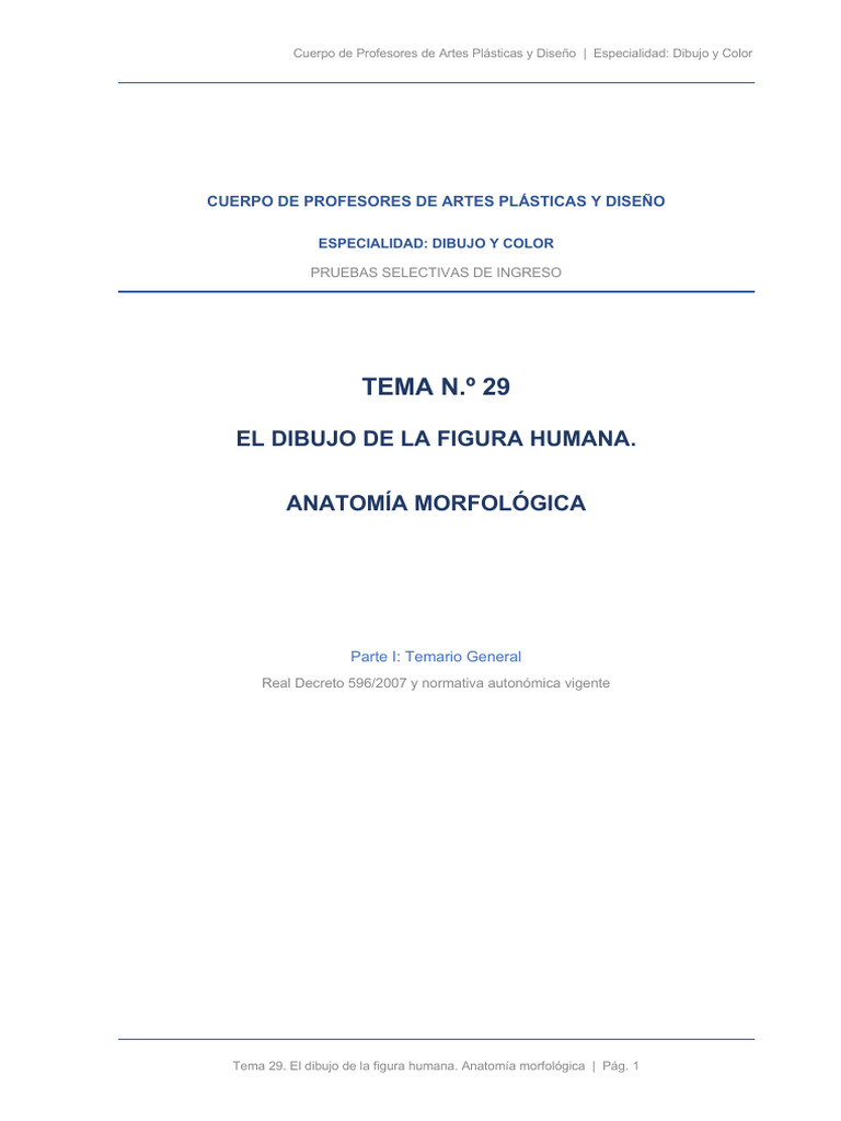 Tema29 Figura Humana Anatomia Morfologica 2 | PDF | Anatomía | Dibujo