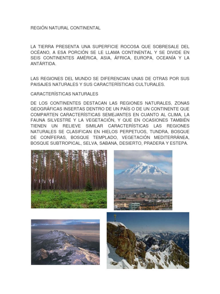 Región Natural Continental | PDF
