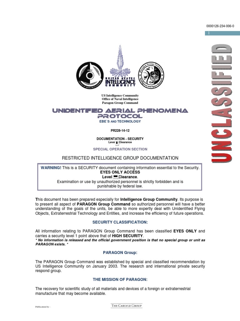 US Intelligence Community Form | PDF | Unidentified Flying Object ...
