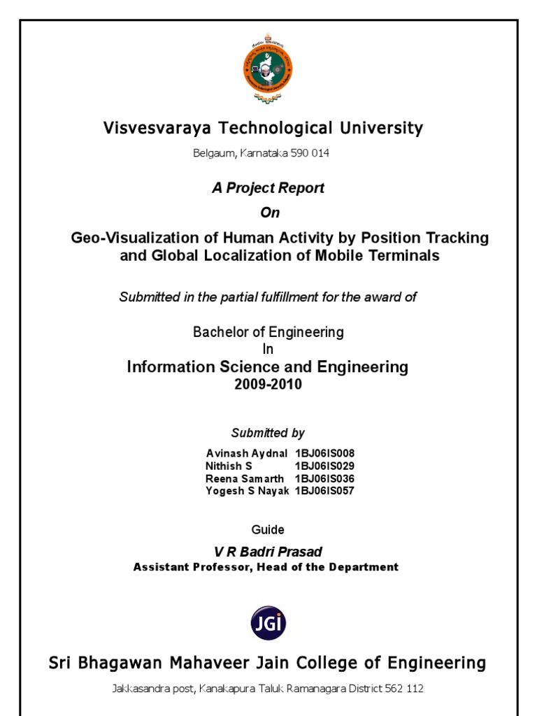 Geo-Visualization of Human Activity Project | PDF