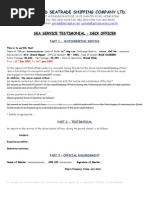 Format for Sea Service Letter - Cph | Merchant Navy | Shipping
