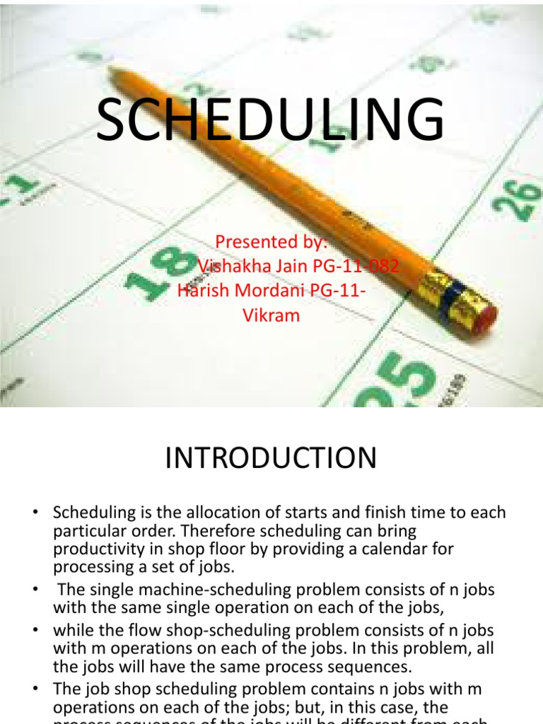 Scheduling | PDF | Scheduling (Computing) | Algorithms