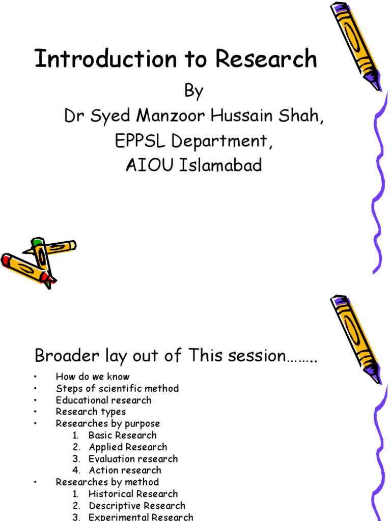 Introduction To Research and Its Types | PDF | Scientific Method ...