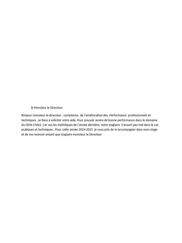 Lettre de Stage | PDF