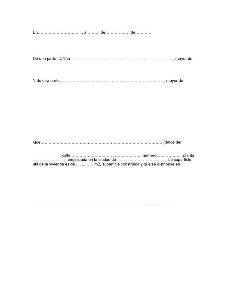 Modelo Contrato Compraventa Inmueble | PDF | Barrio residencial | Adn