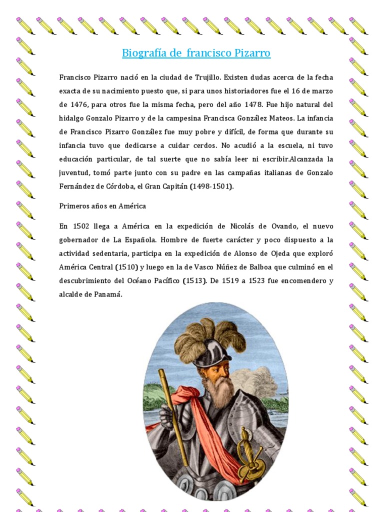 Biografía de francisco Pizarro | Francisco Pizarro | Colonización ...