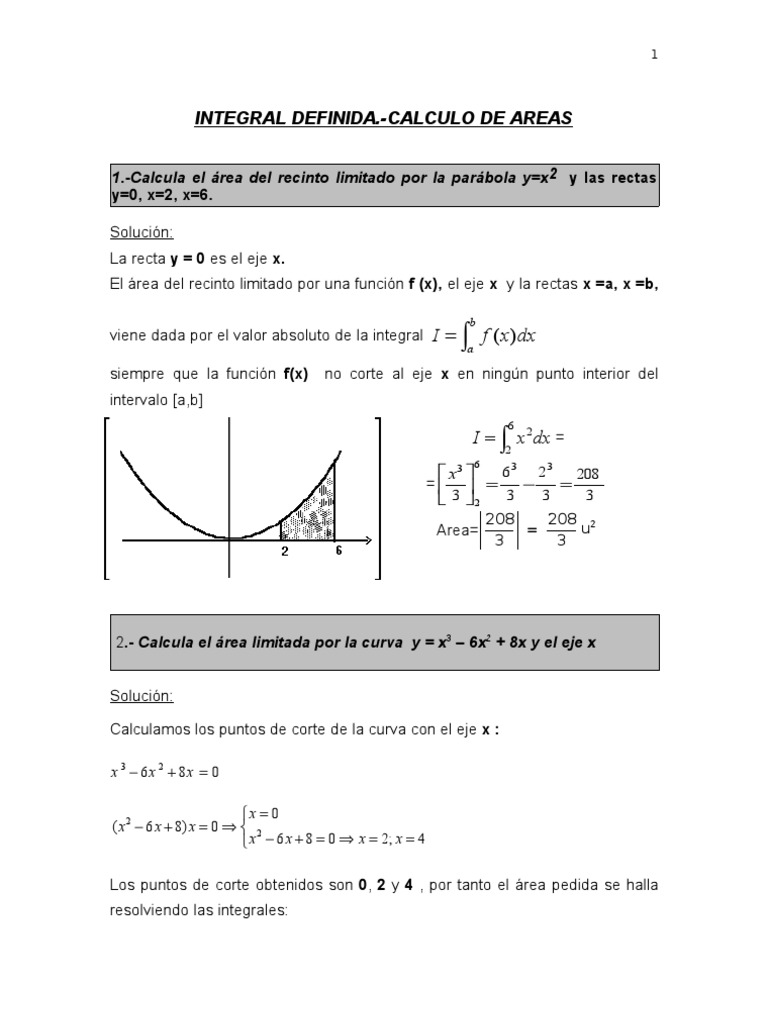 Calculo de Areas Ejercicios | PDF | Integral | René Descartes