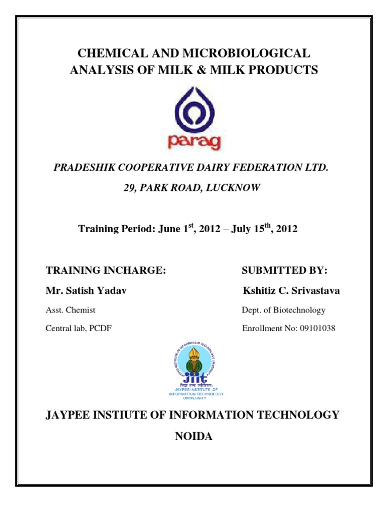 PARAG | PDF | Milk | Dairy