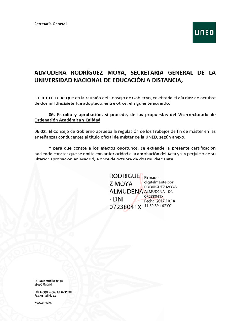 Normativa-Trabajo-Fin-de-Master | PDF | Maestría | Universidad