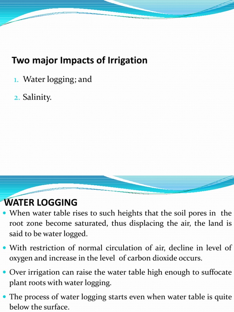 6-Water Logging | PDF | Drainage | Soil
