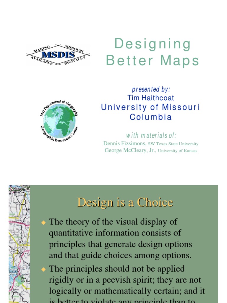 Designing Better Maps: University of Missouri Columbia | PDF | Contour ...