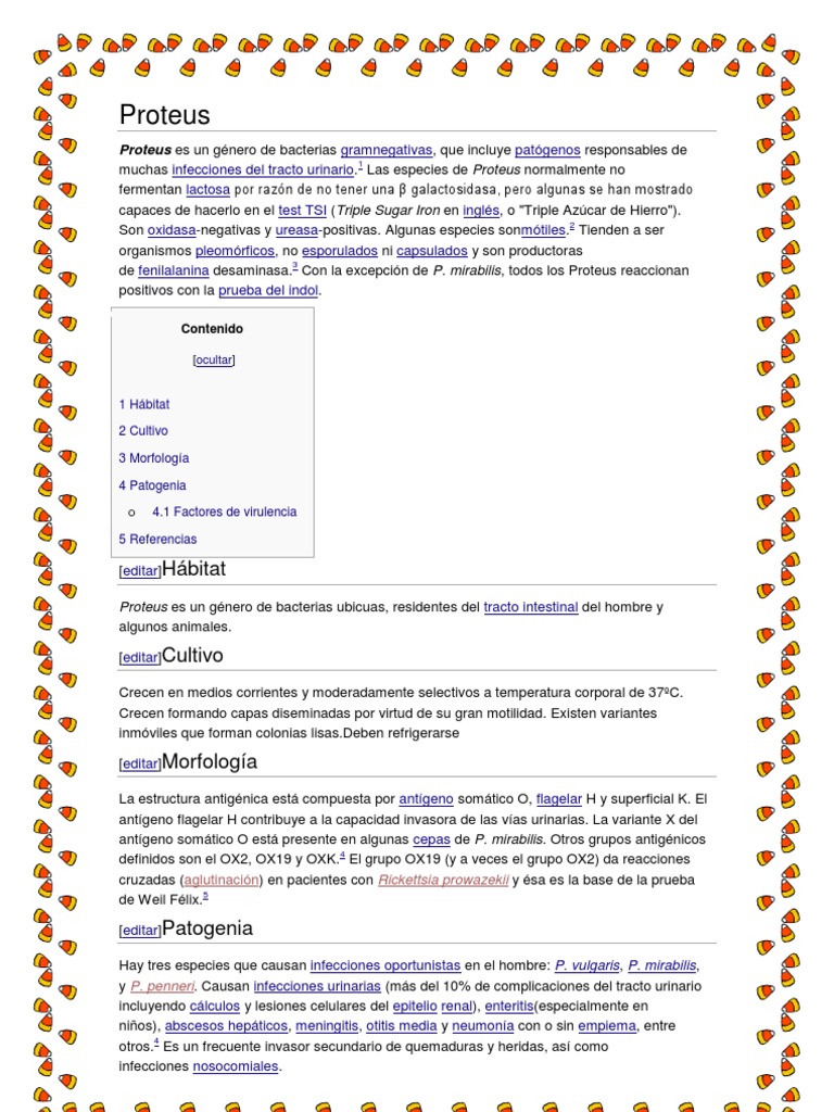 Proteus | PDF | Microbiología | Bacterias Gram-negativo