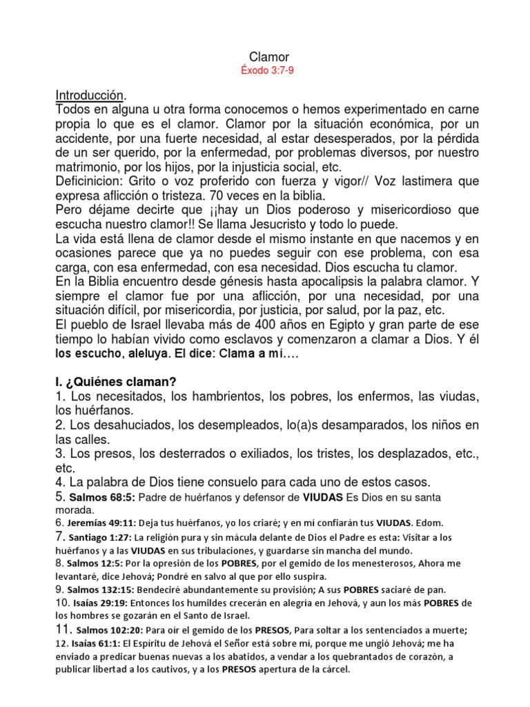 El Poder del Clamor a Dios | PDF | Pecado | Creencia religiosa y doctrina