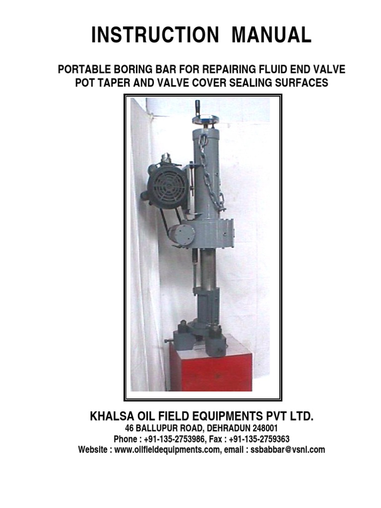 Boring Bar Manual | PDF | Machining | Valve