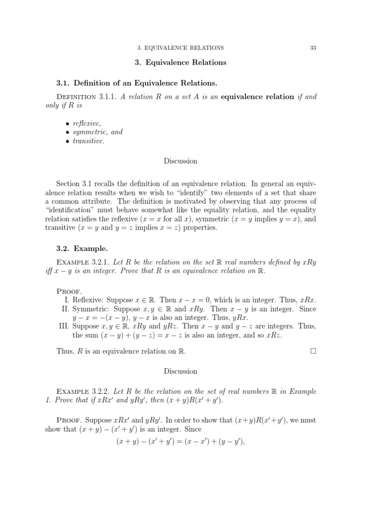 Equivalence Relations 33 | PDF | Integer | Theorem