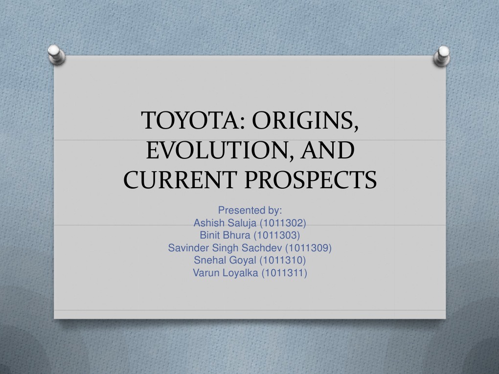 Toyota Case Study | PDF | Toyota | Strategic Management