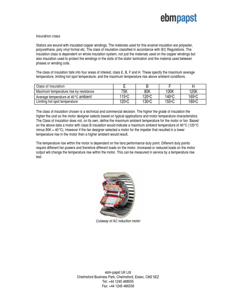 Motor Insulation Class Overview | PDF | Home & Garden