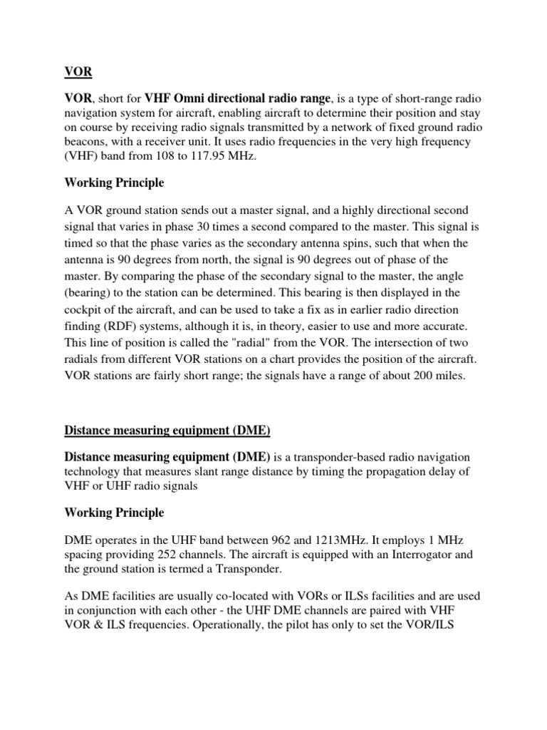 Aircraft Navigation Systems Explained | PDF | Radio | Navigation