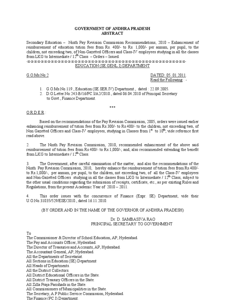 AP Tuition Fee Reimbursement Update | PDF | Government | Further Education
