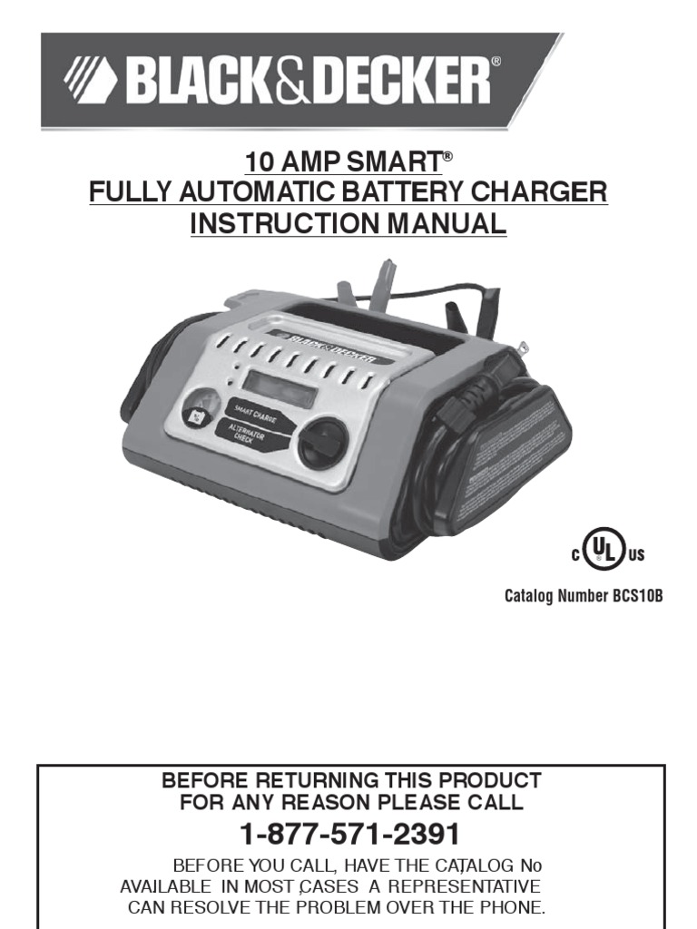 10 Amp Smart Fully Automatic Battery Charger Instruction Manual | PDF ...