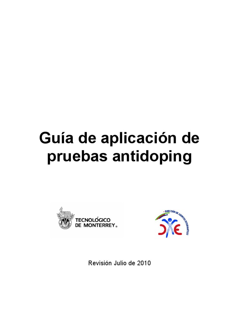 Pruebas Antidoping | PDF | La dependencia de sustancias | Medicina CLINICA