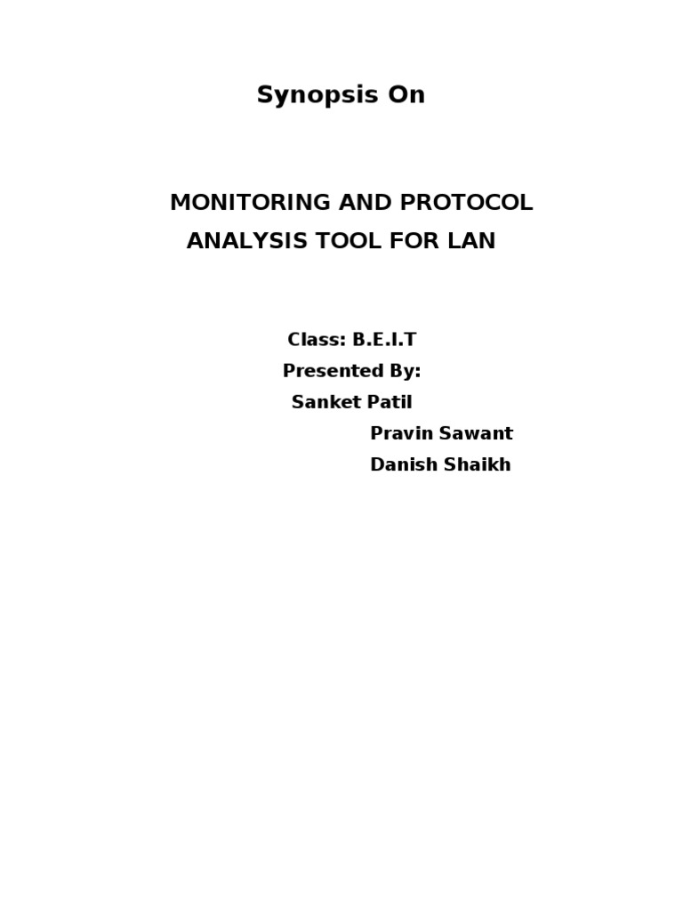 Monitoring and Protocol Analysis Tool For LAN | PDF | Network Packet ...