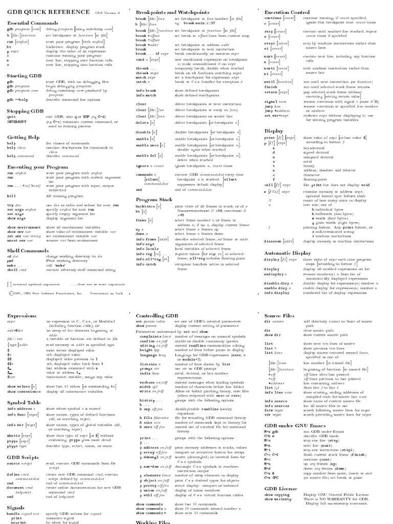 Gdb-Ref Ps | PDF | Byte | Parameter (Computer Programming)