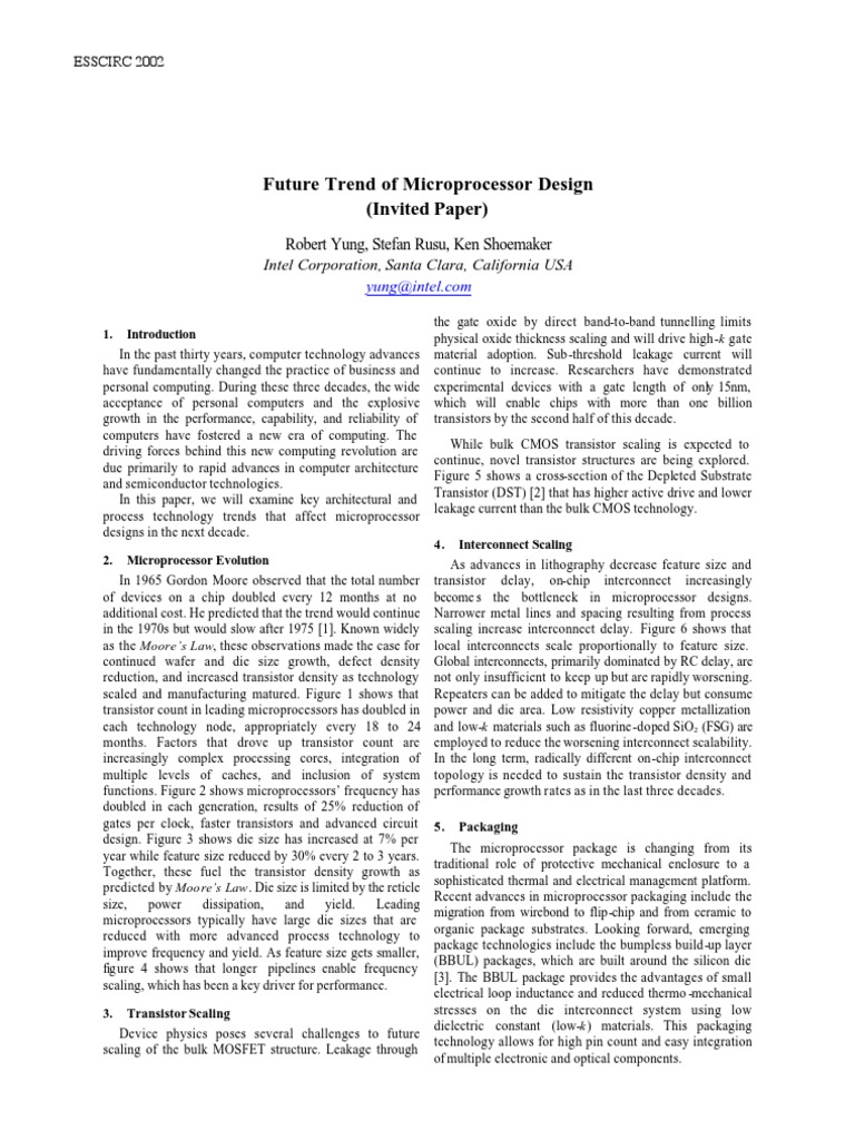 Future Trend of Microprocessor Design (Invited Paper) : Intel ...