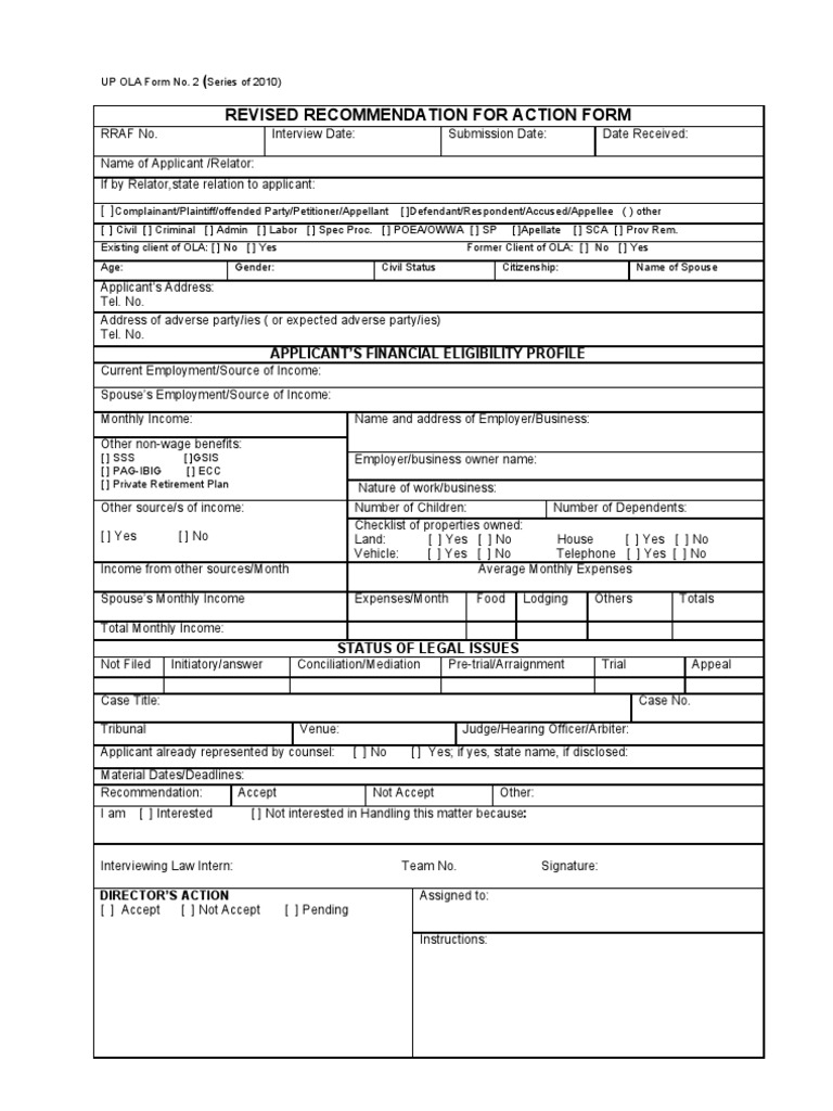 UP OLA Form No. 2 - RRAF | PDF | Jurisprudence | Theory
