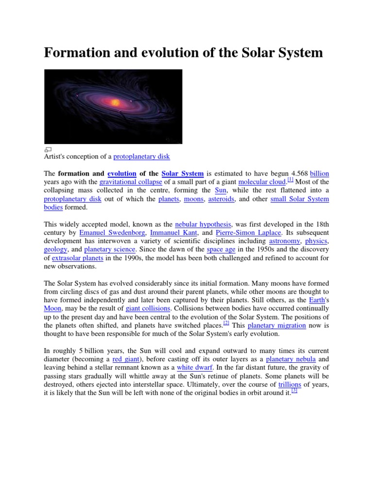 Formation and Evolution of The Solar System | PDF | Formation And ...