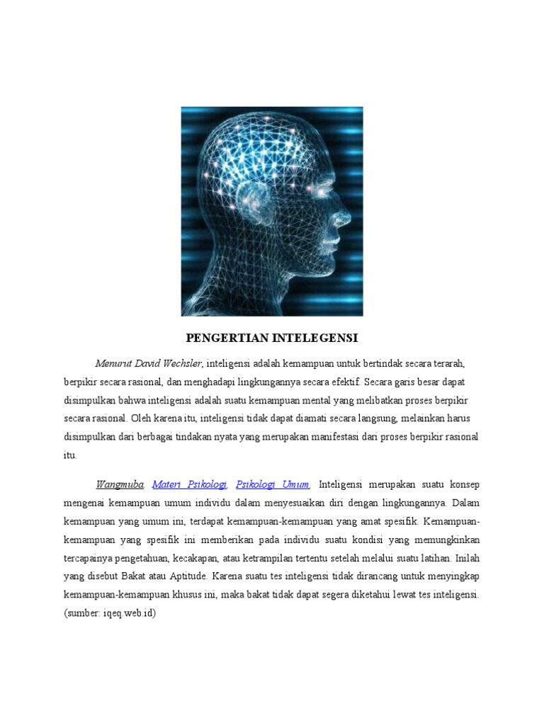 Pengertian Intelegensi | PDF