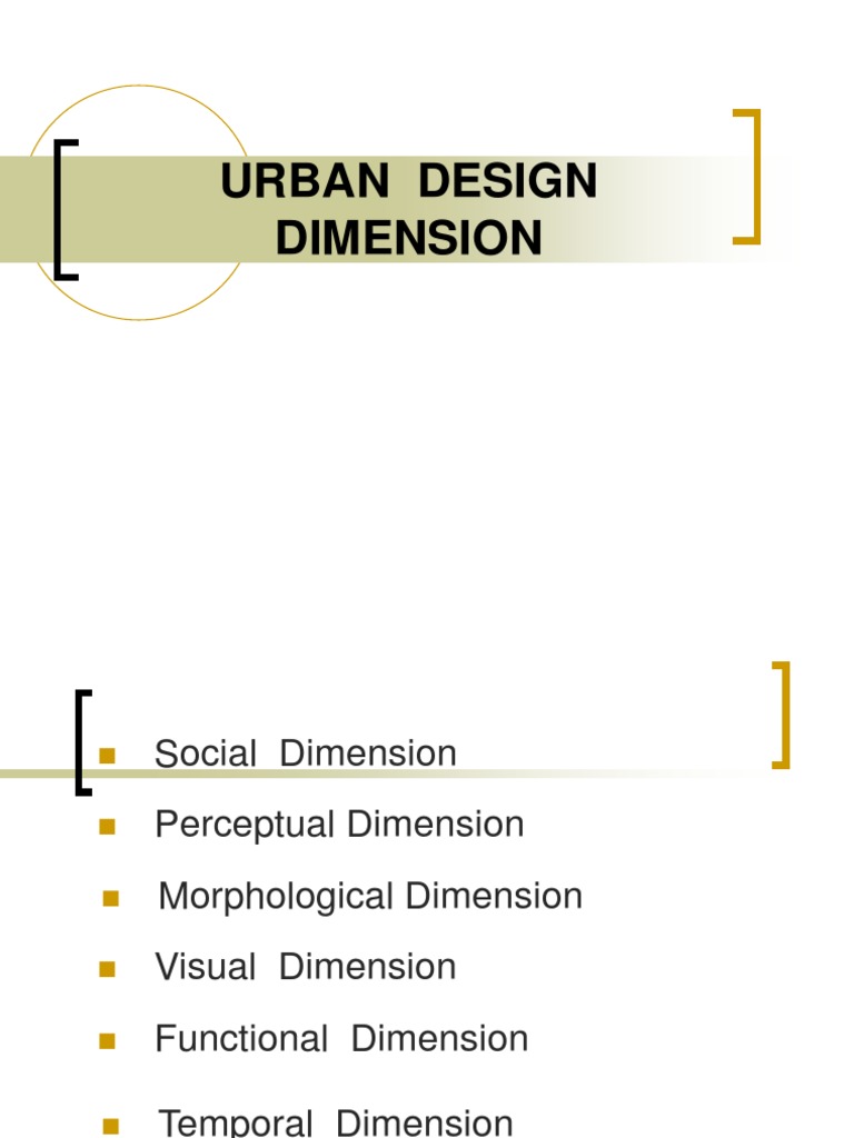 Urban Design Dimension | PDF