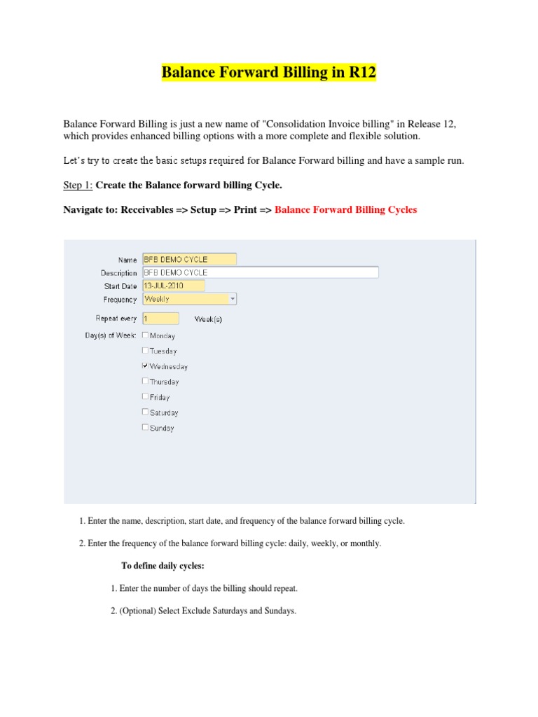 Balance Forward Billing | Download Free PDF | Invoice | Payments