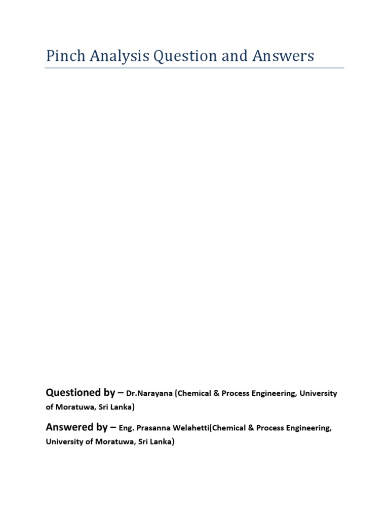 Pinch Analysis for Heat Recovery | PDF