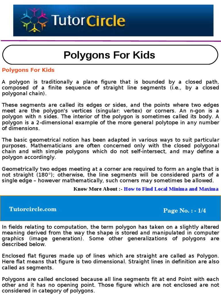 Polygons For Kids | PDF | Polygon | Polytopes
