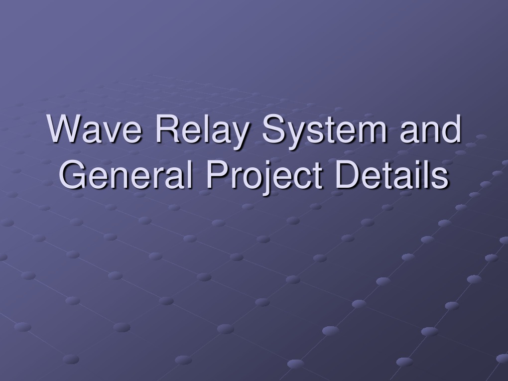 Wave Relay Overview | PDF | Device Driver | Wireless Network