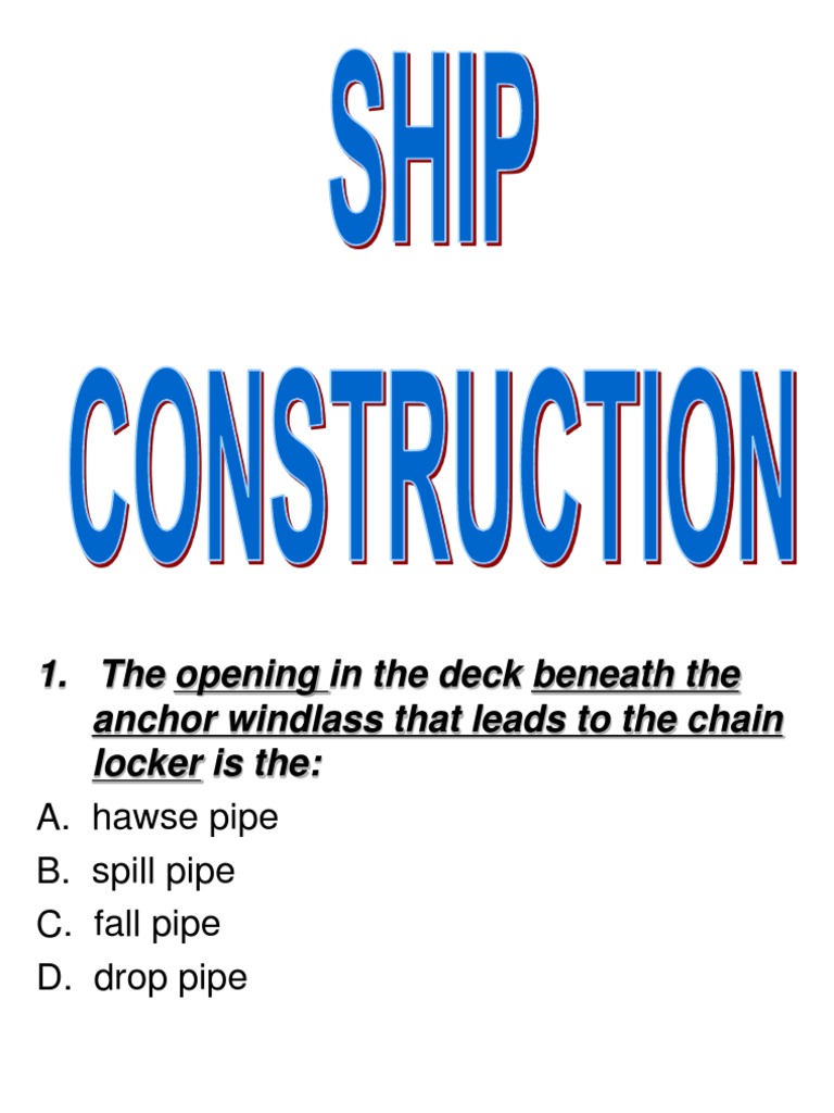 Chs Ship Construction | PDF | Hull (Watercraft) | Ships