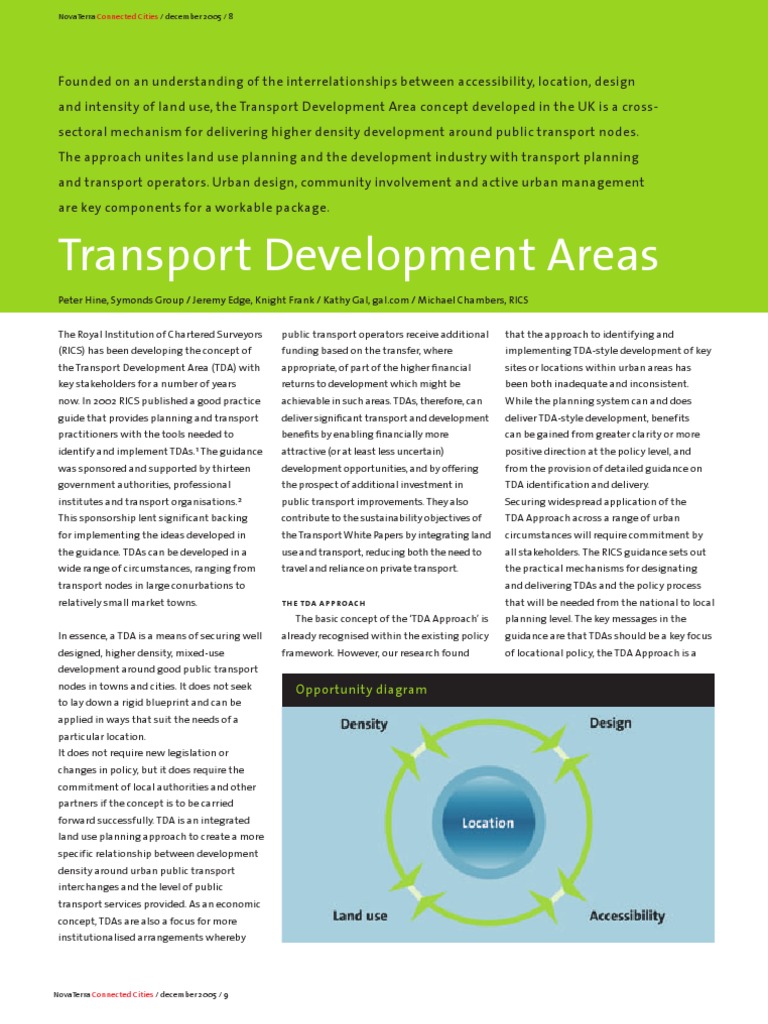 Understanding Transport Development Areas | PDF | Accessibility | Transport